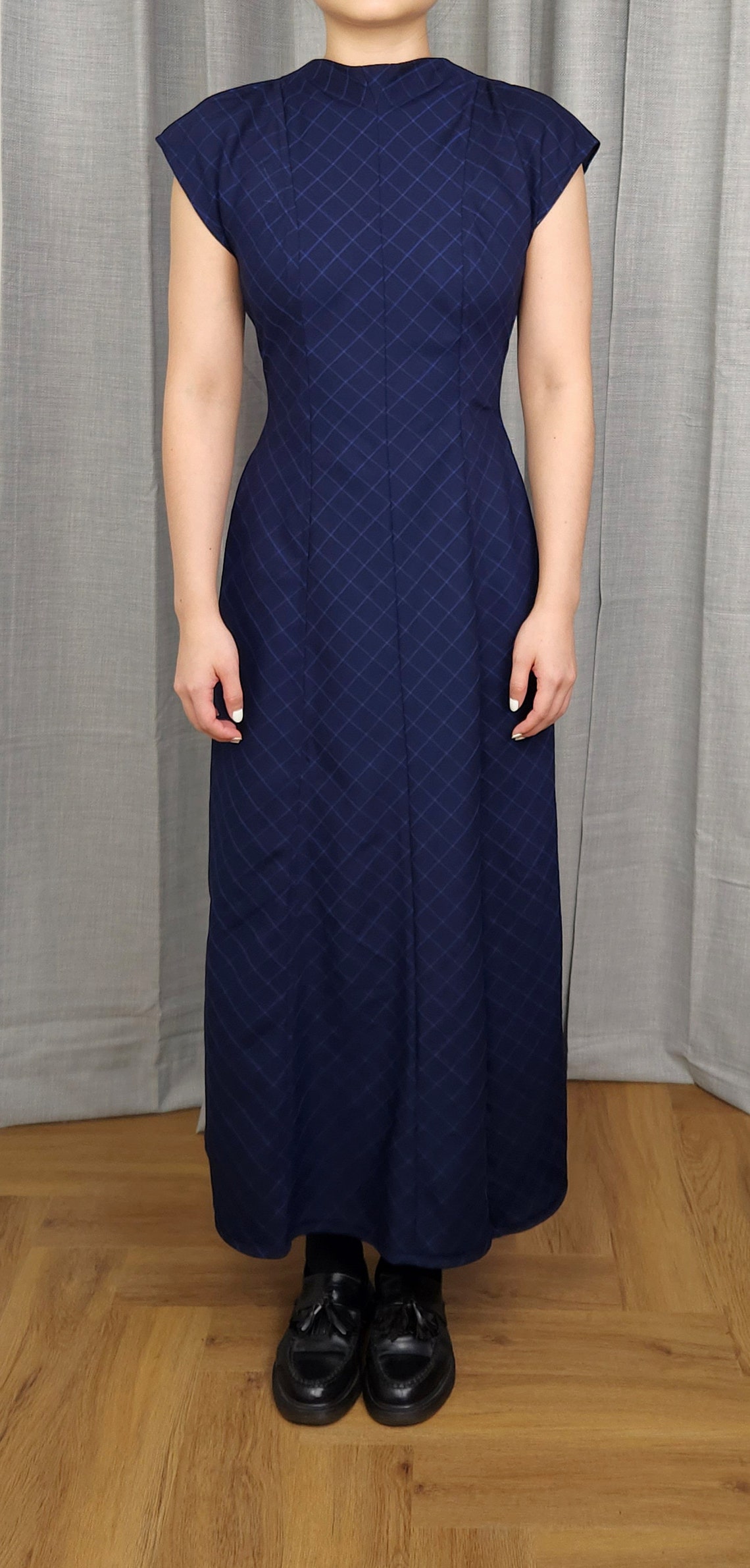 High Neck Bias Cap Sleeve Midi Dress With Slit Digital PDF Sewing ...