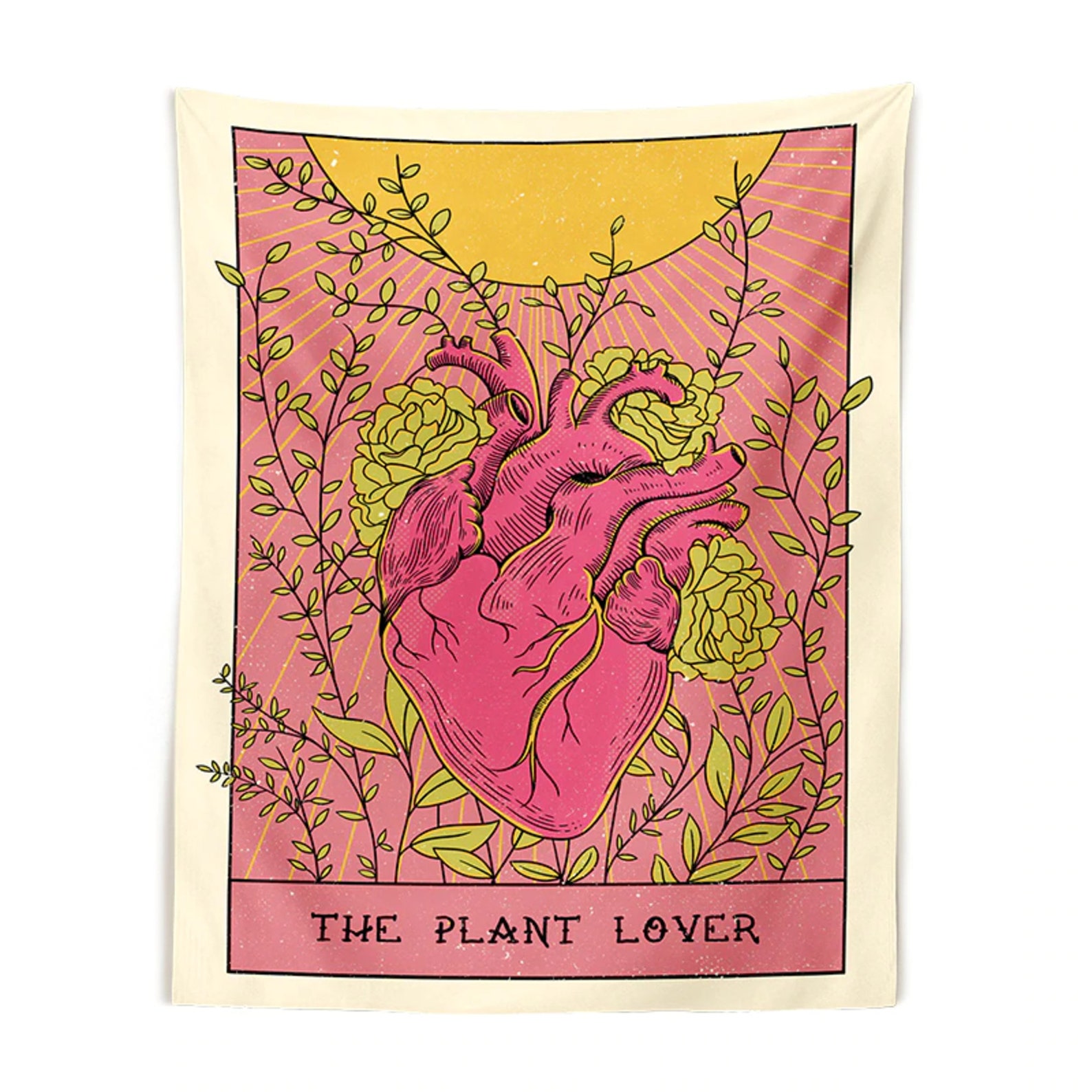 Tarot Plant Lover Tapestry, Witchcraft Bohemian Style, Tapestry Wall ...