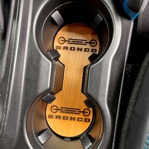 Ford Bronco One Piece Coaster Cupliner Wood 2022 2023 2024 Accessories ...