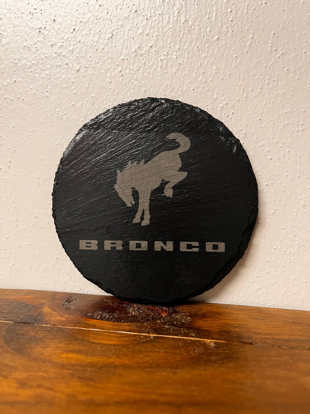 Four Ford Bronco Coasters Horse Logo Slate 4 Round Big Bend Black ...