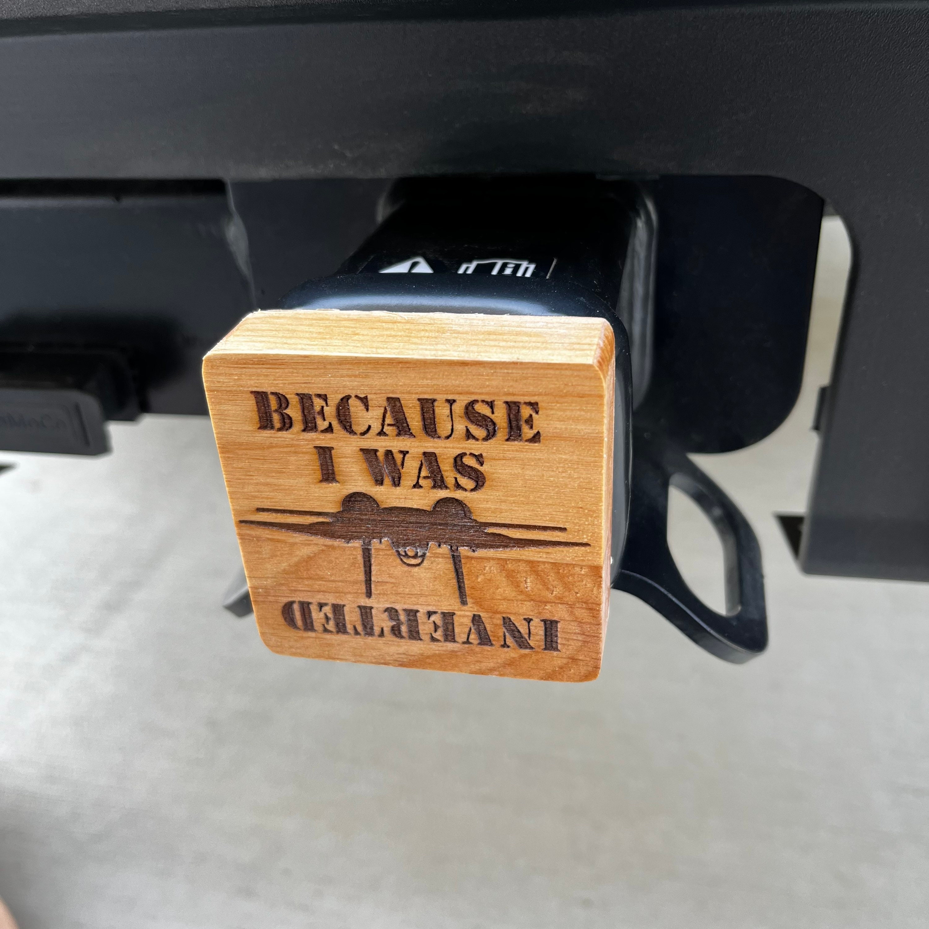 Because I Was Inverted Tow Hitch Cover Cap Navy Air Force - Etsy