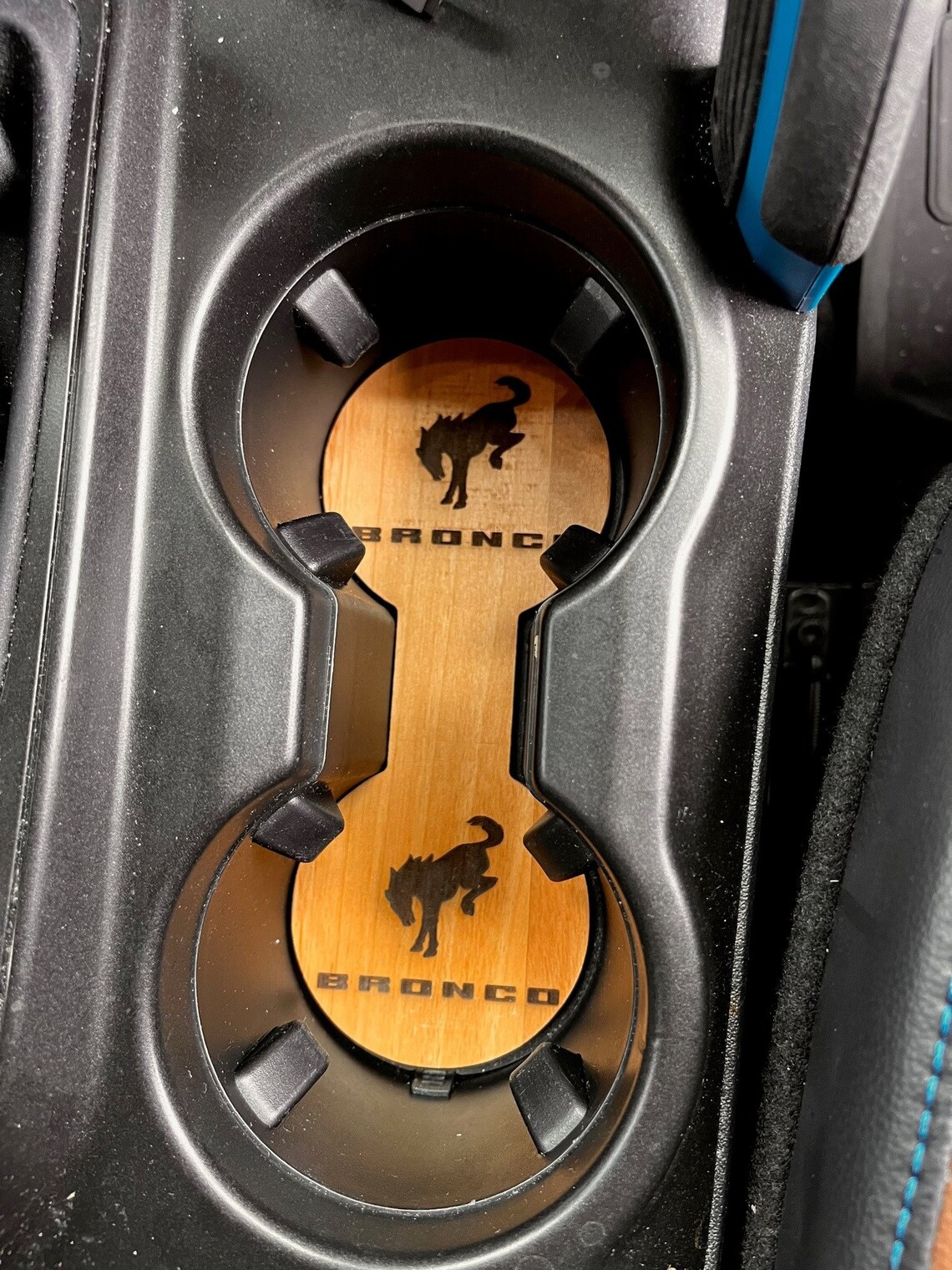 Ford Bronco One Piece Coaster Cupliner Wood 2022 2023 2024 Accessories ...