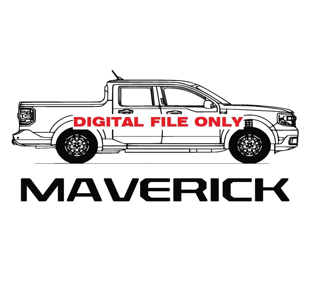 Ford Maverick Drawing Sketch Image Digital Download .svg .pdf .jpeg ...