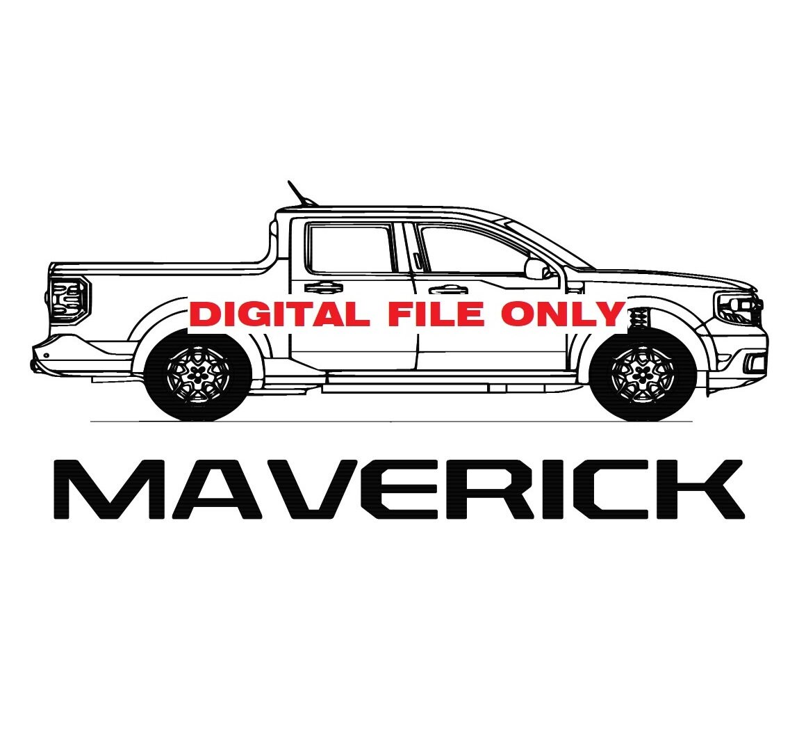 Ford Maverick Drawing Sketch Image Digital Download .svg .pdf .jpeg ...