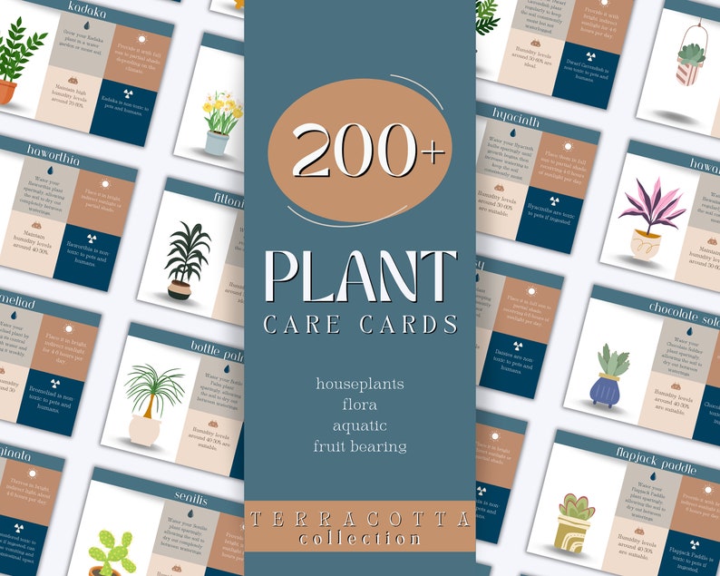 Houseplant Care Card Guide, Plant Care Card, Plant Instruction ...