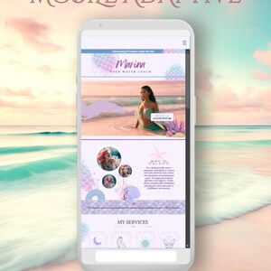 Mermaid Influencer Website, Coaching Website Marina Theme, Pastel ...