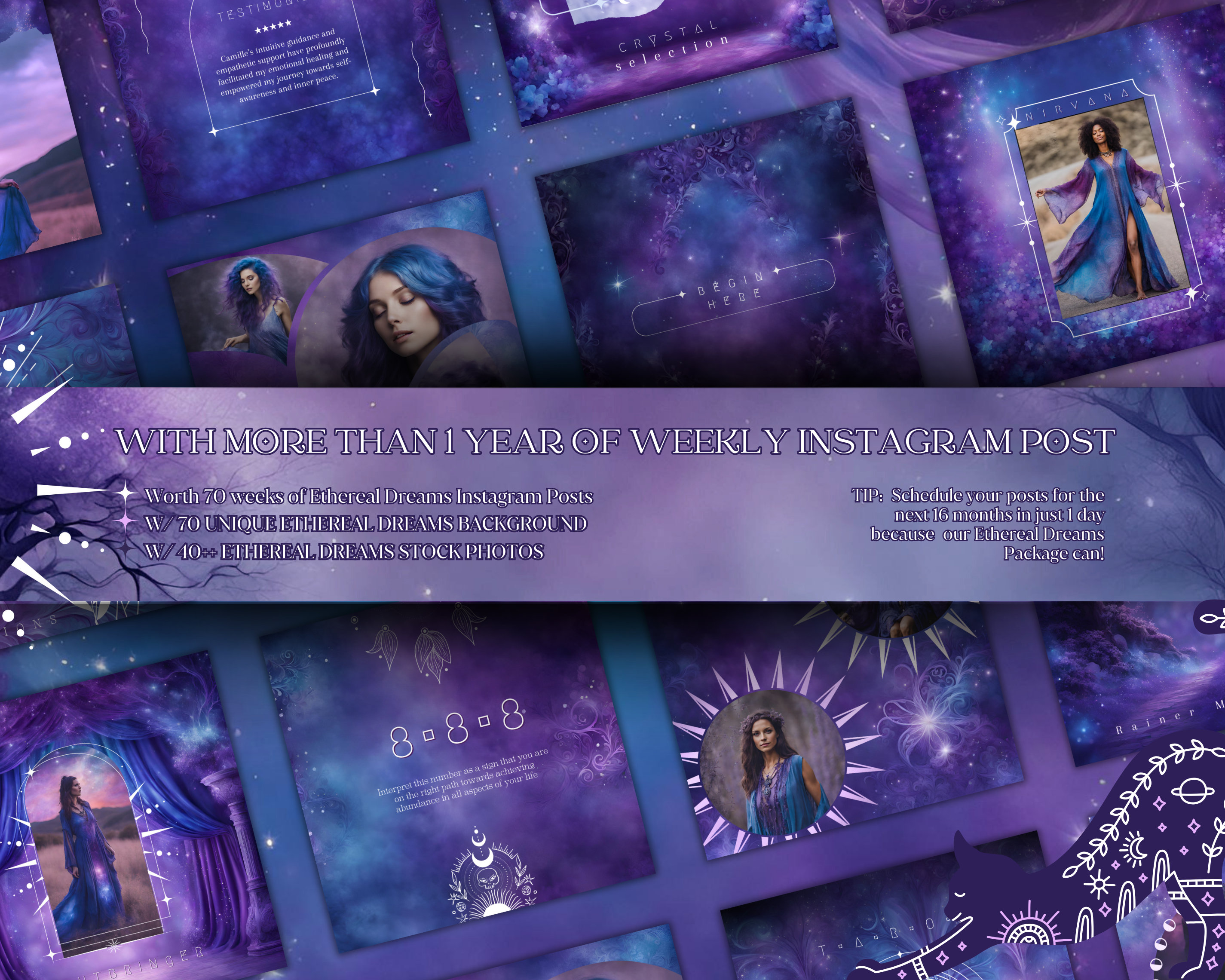 Spiritual Instagram Template, Mystic Instagram Templates for Business ...