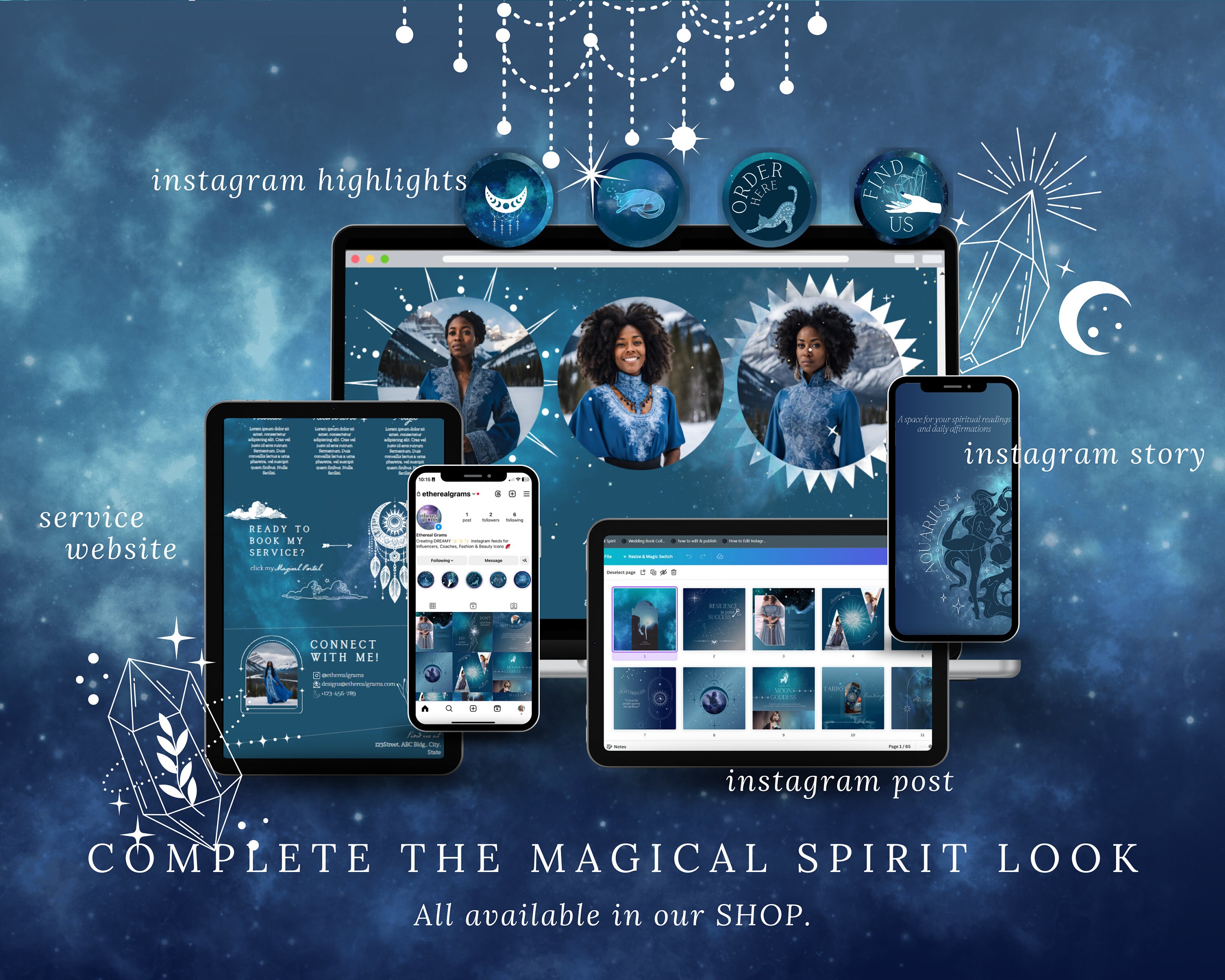 Manifest Magical Website Editable for Influencers, Coaches, Artists and ...