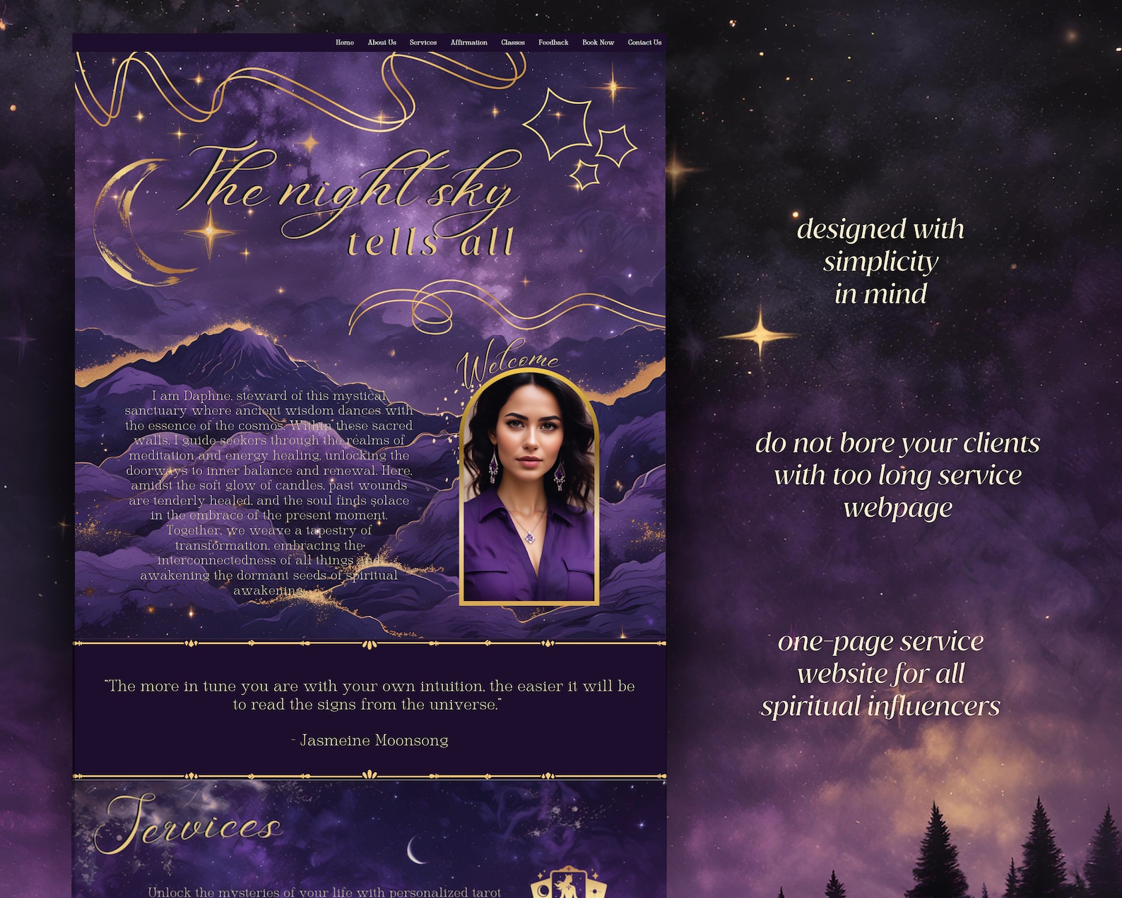 Mystic Website for Spiritual Influencer and Psychics, Spiritual Website ...