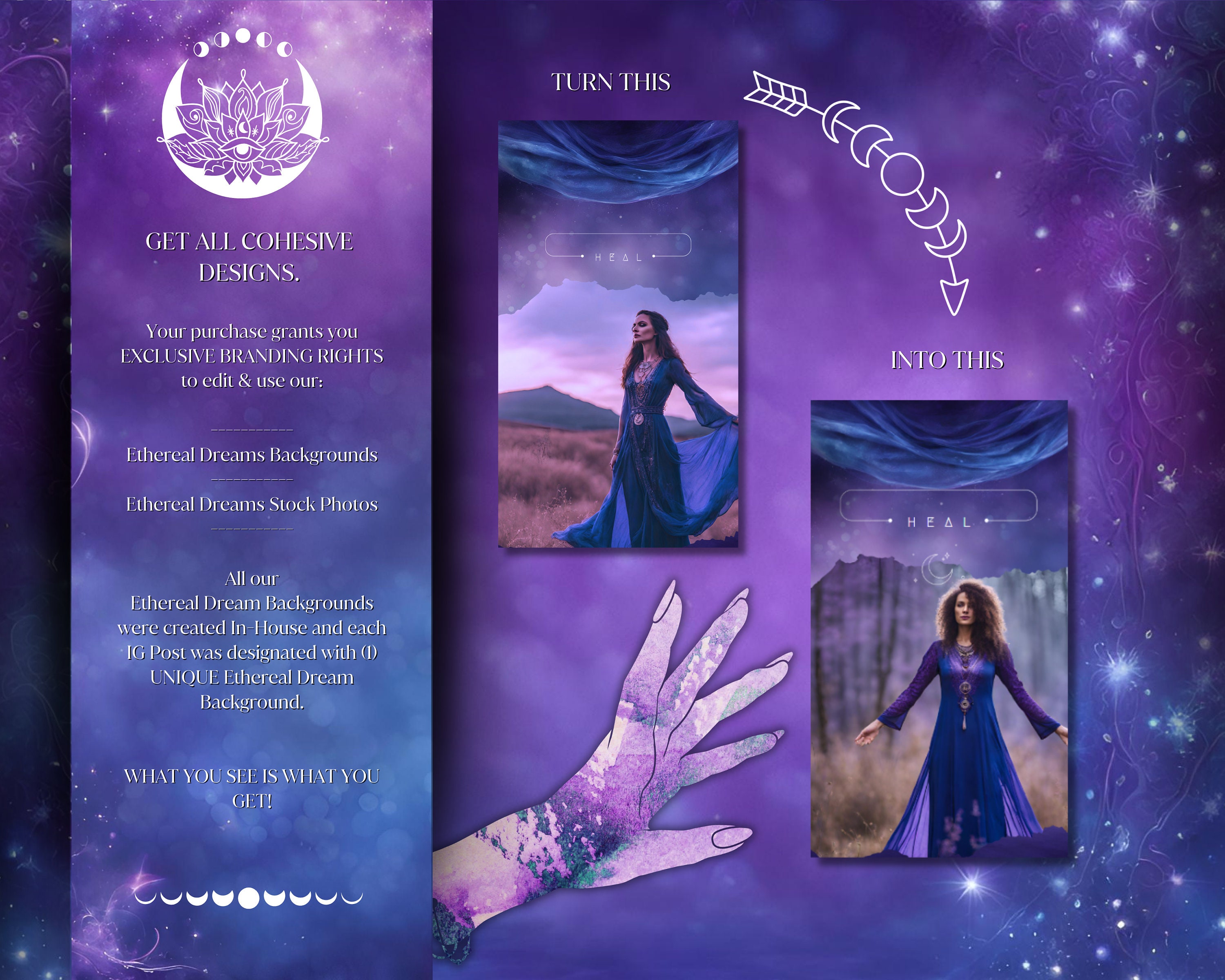 Mystic Instagram Story Template, Spiritual Instagram, Magical Instagram ...