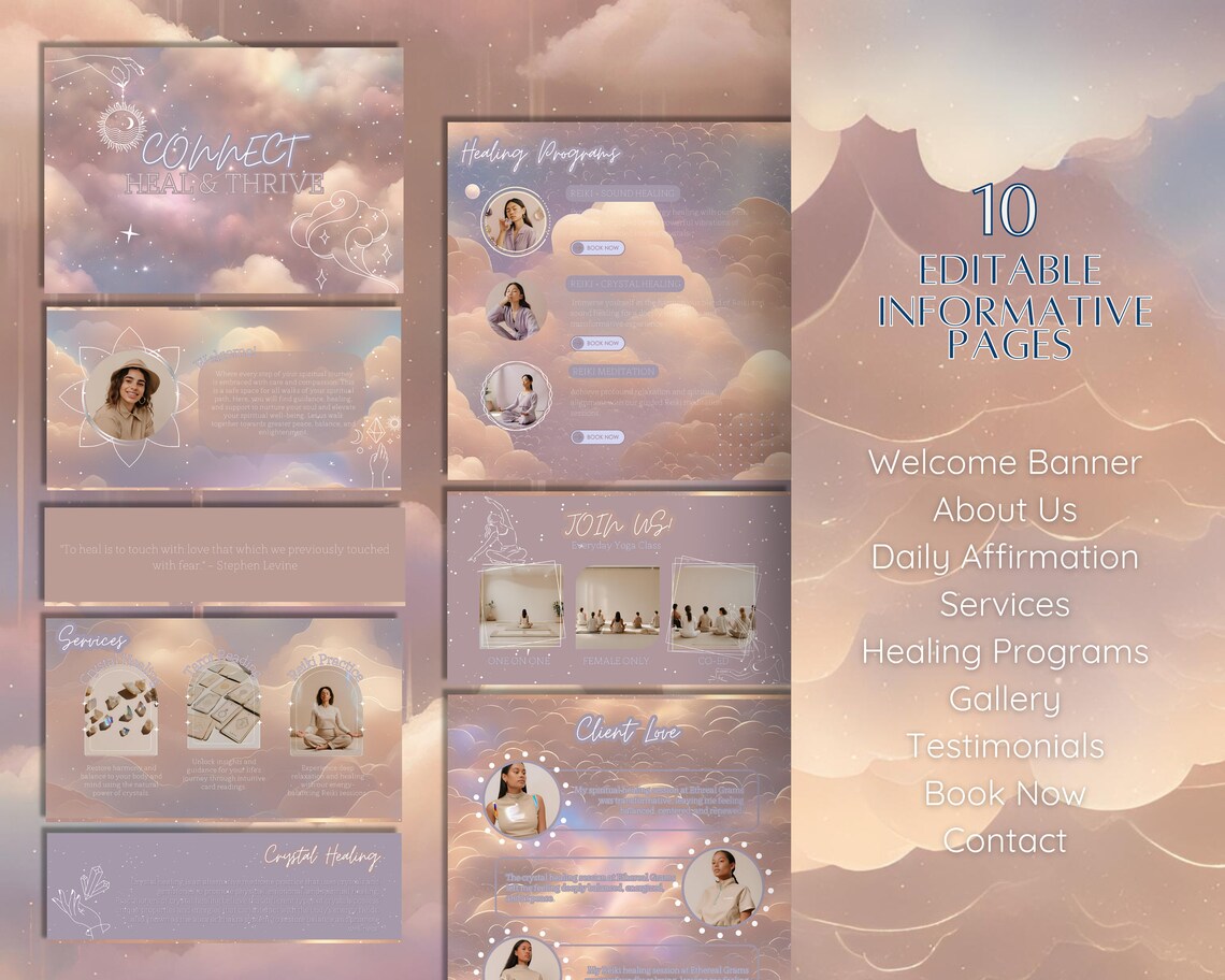 Celestial Spiritual Coach Website, Psychic Website, Celestial Website, Divi Website, Mystic ...