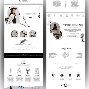 Witchy Website Coaching Canva Template, Warlock Website, Witchy ...