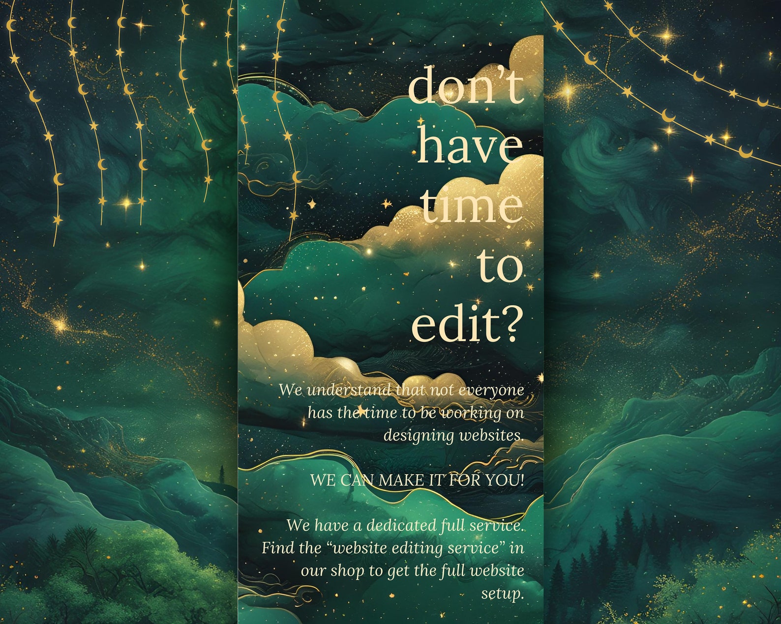 Influencer Website Divine Esmeralda Spiritual Canva Webpage, Goddess ...