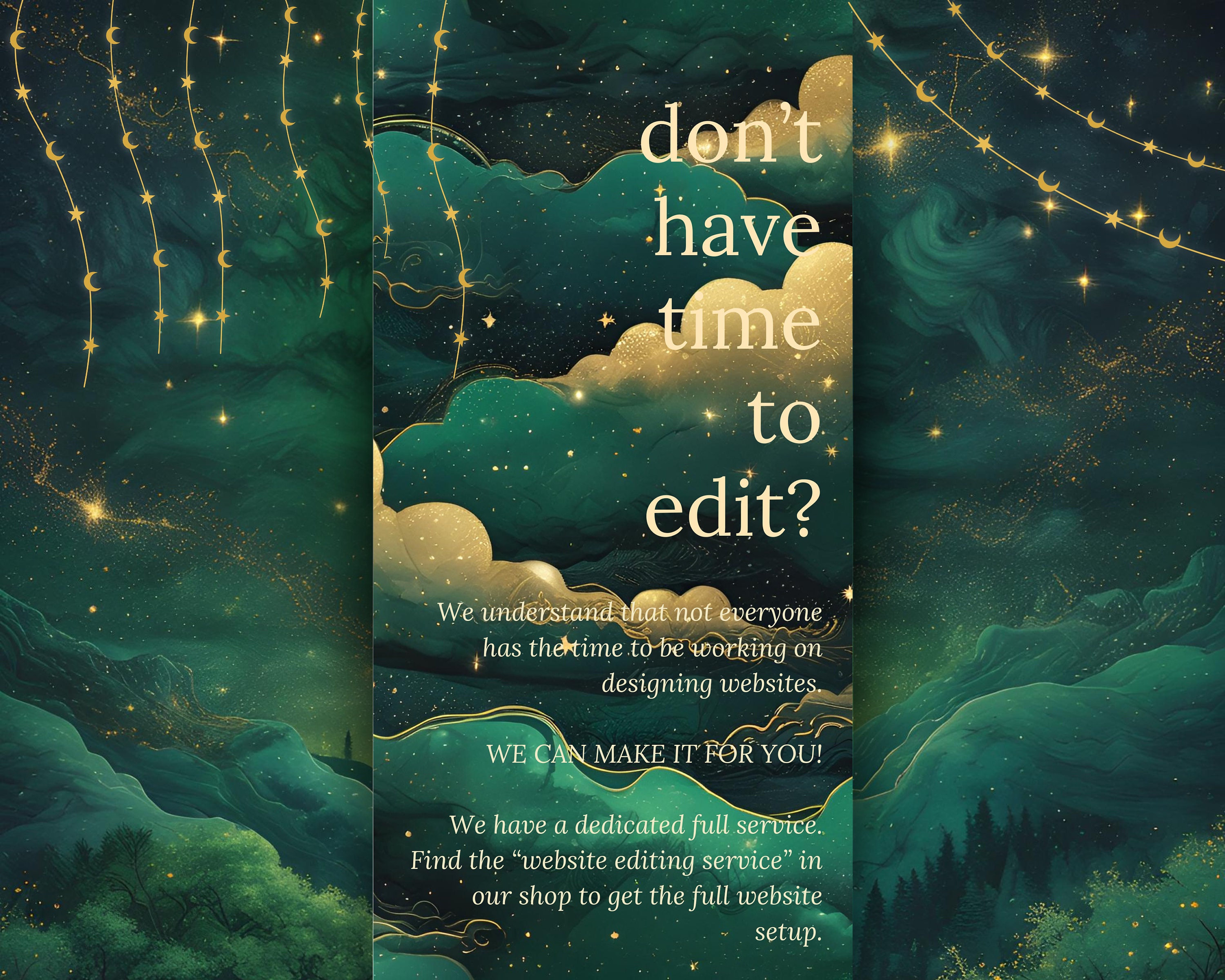 Influencer Website Divine Esmeralda Spiritual Canva Webpage, Goddess ...