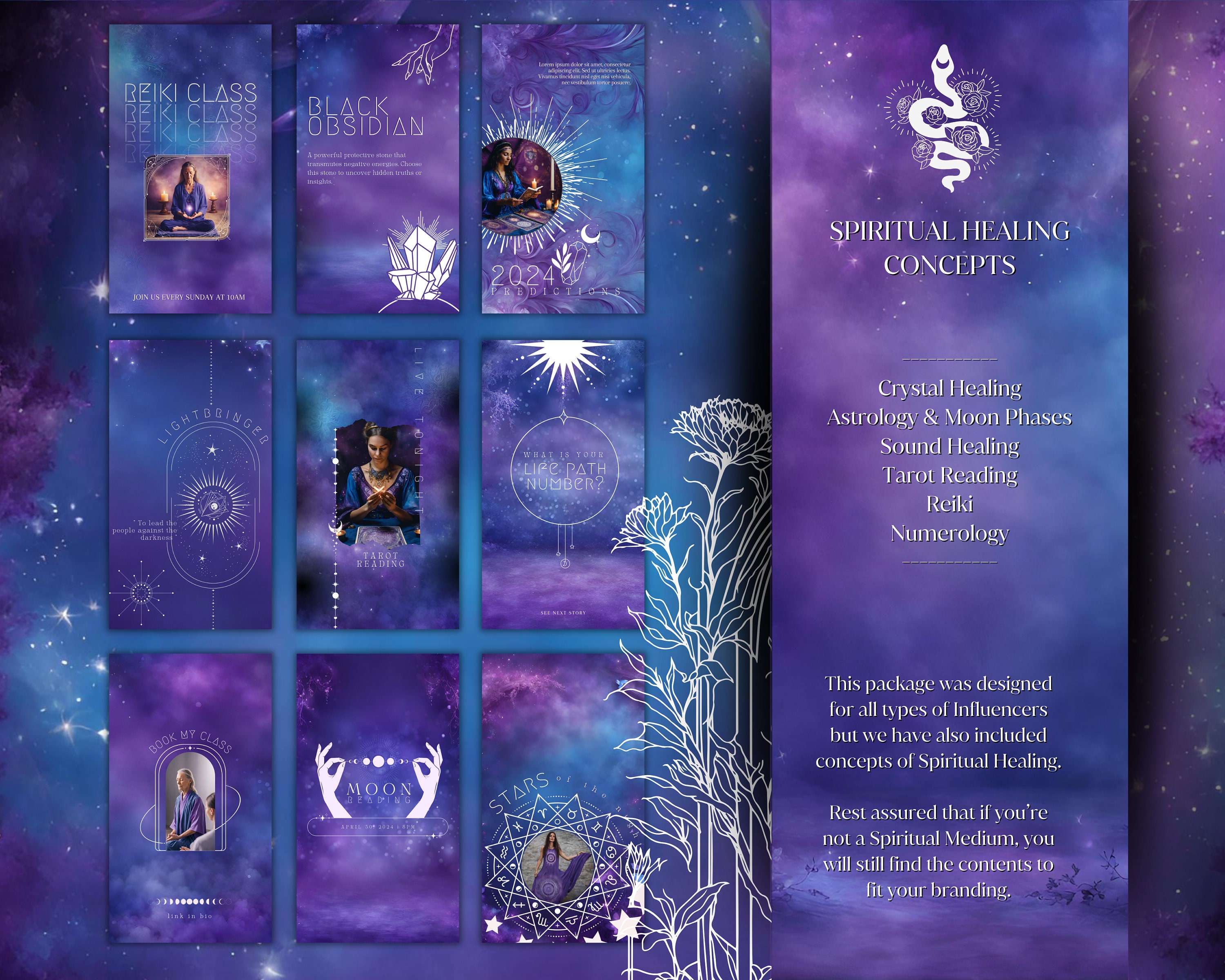 Mystic Instagram Story Template, Spiritual Instagram, Magical Instagram ...