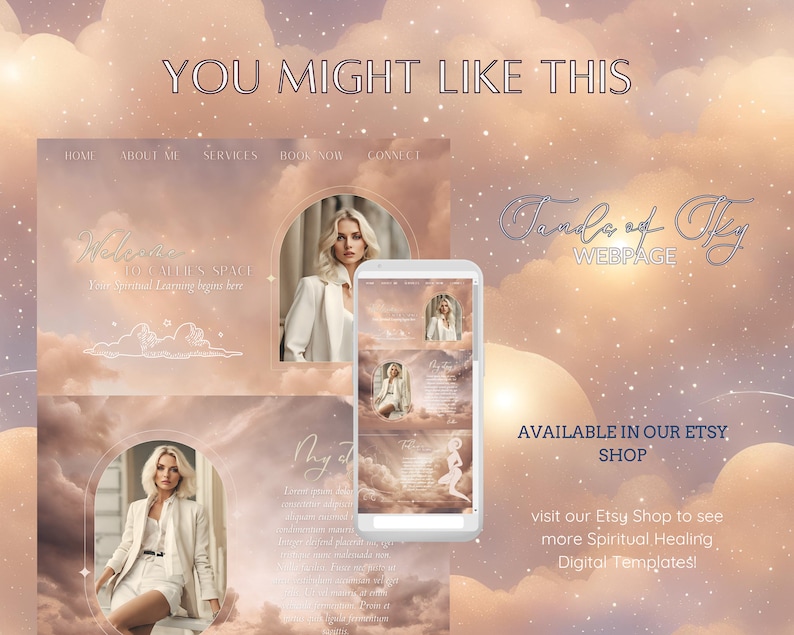 Celestial Spiritual Coach Website, Psychic Website, Celestial Website, Divi Website, Mystic ...