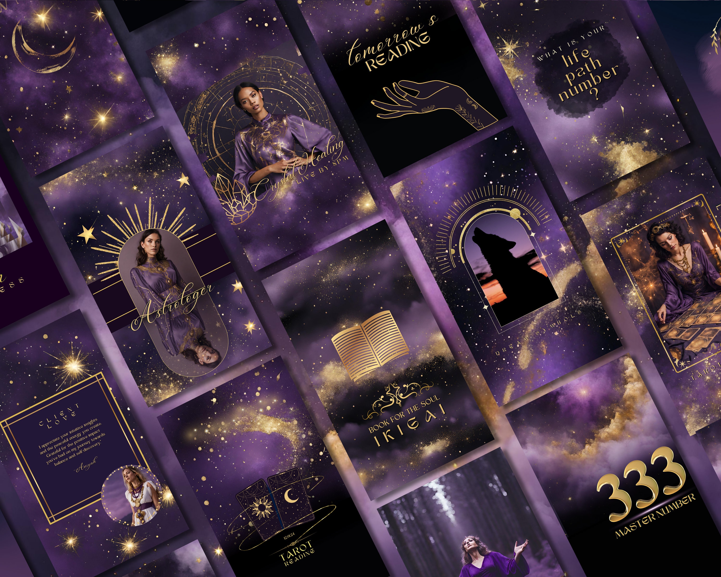 Spiritual Healing Instagram Templates, Tarot Reading Templates, Healing ...