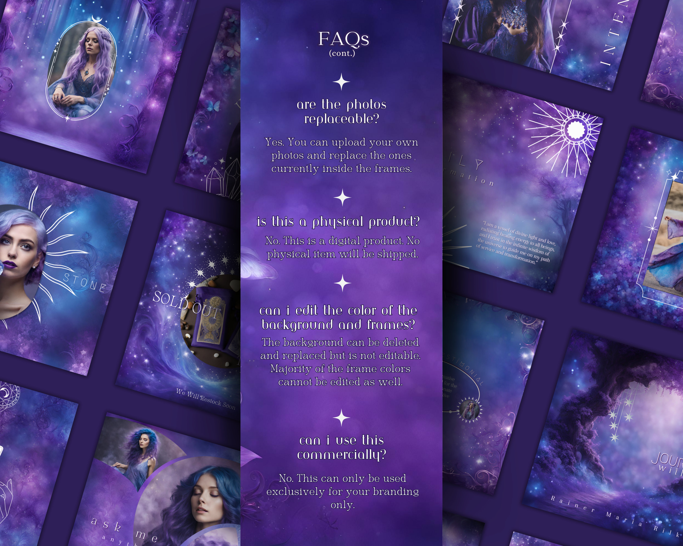 Spiritual Instagram Template, Mystic Instagram Templates for Business ...