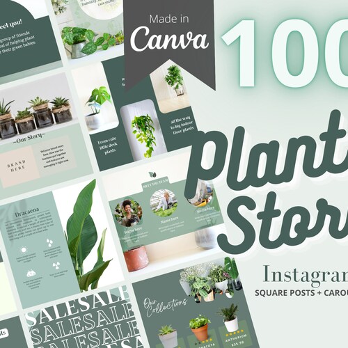 100 Instagram Plant Store Templates Garden Shop Editable - Etsy