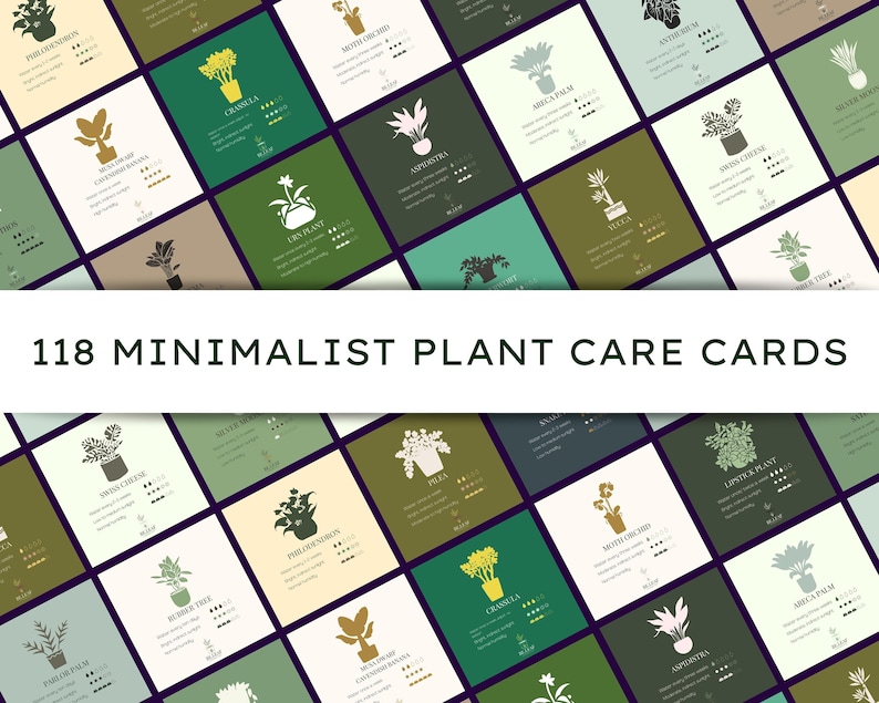 Plant Templates, Plant Care Cards, Plant Store Instagram Templates ...