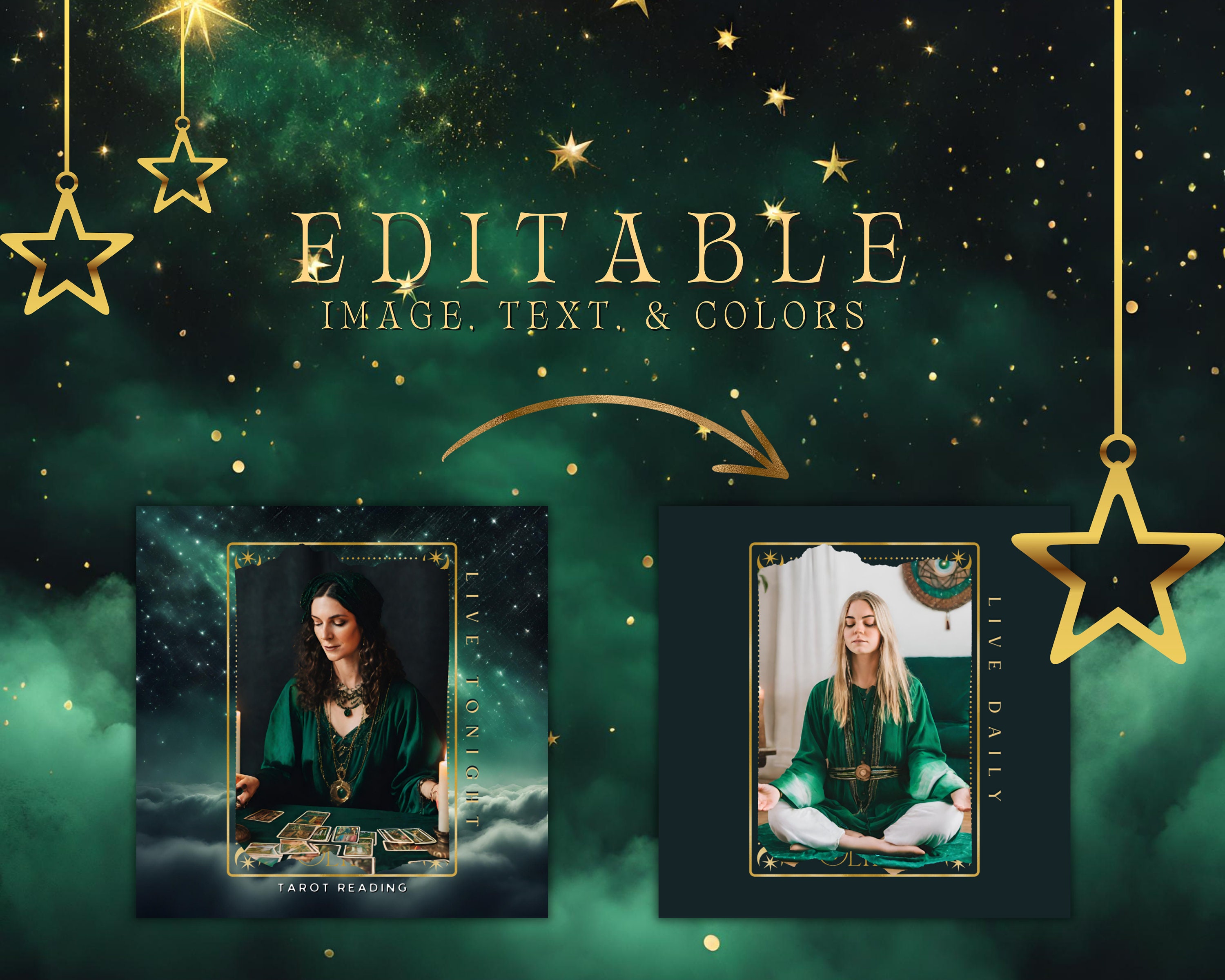 Divine Spiritual Healer Instagram Templates, Reiki Instagram Templates ...