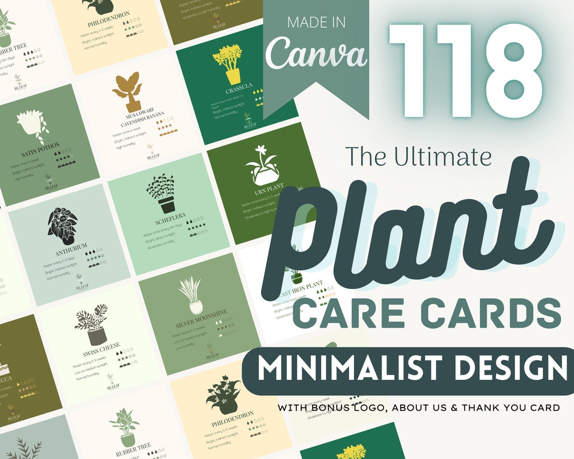 Plant Care Card Templates | Garden Care Cards Label | Plant Care ...