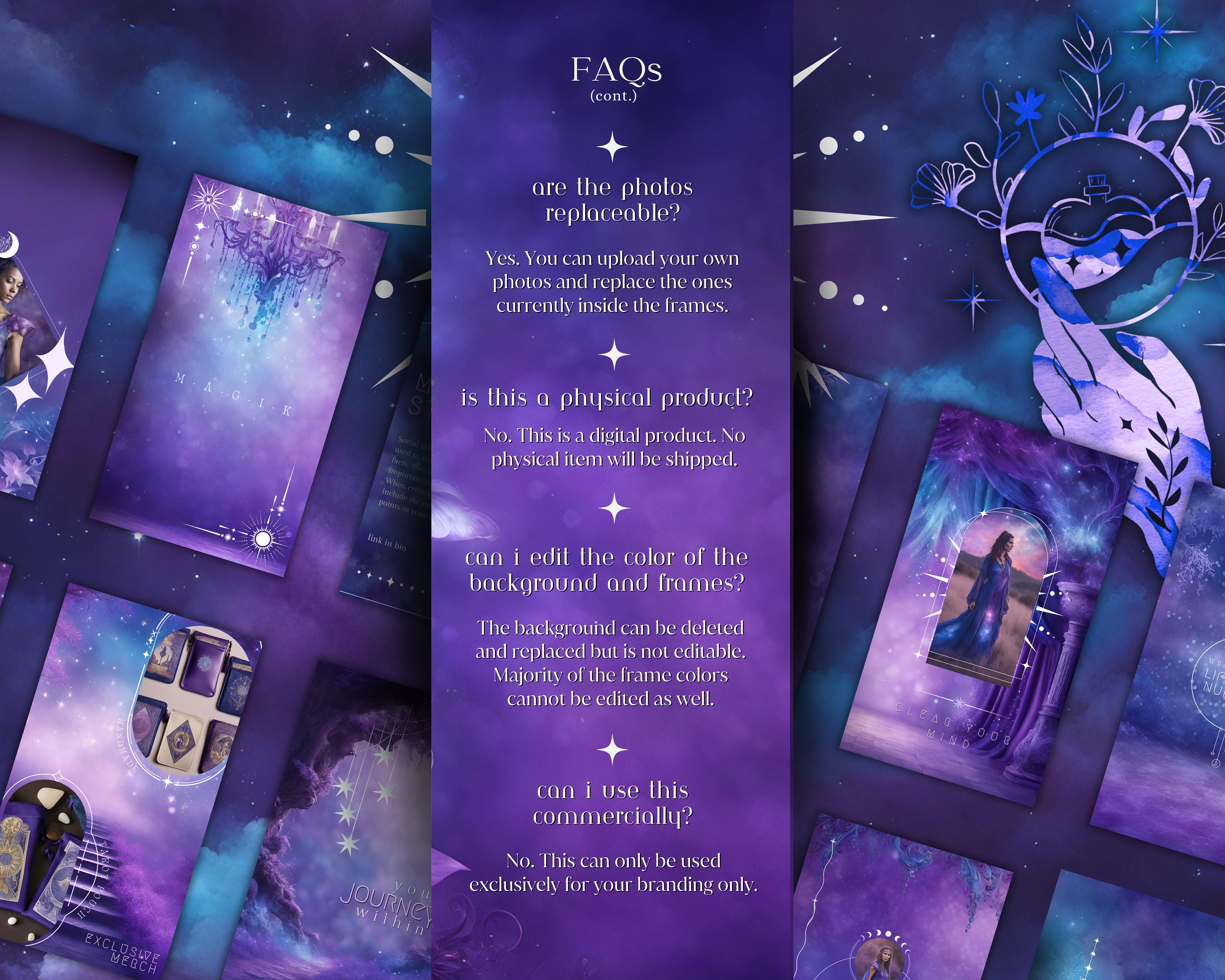 Mystic Instagram Story Template, Spiritual Instagram, Magical Instagram ...