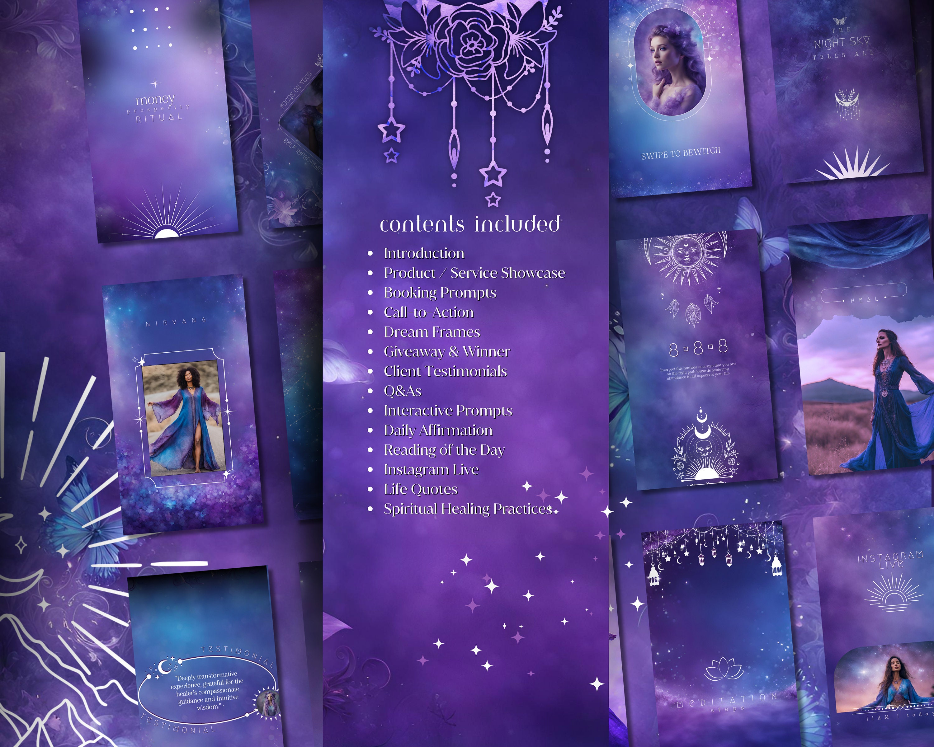 Mystic Instagram Story Template, Spiritual Instagram, Magical Instagram ...