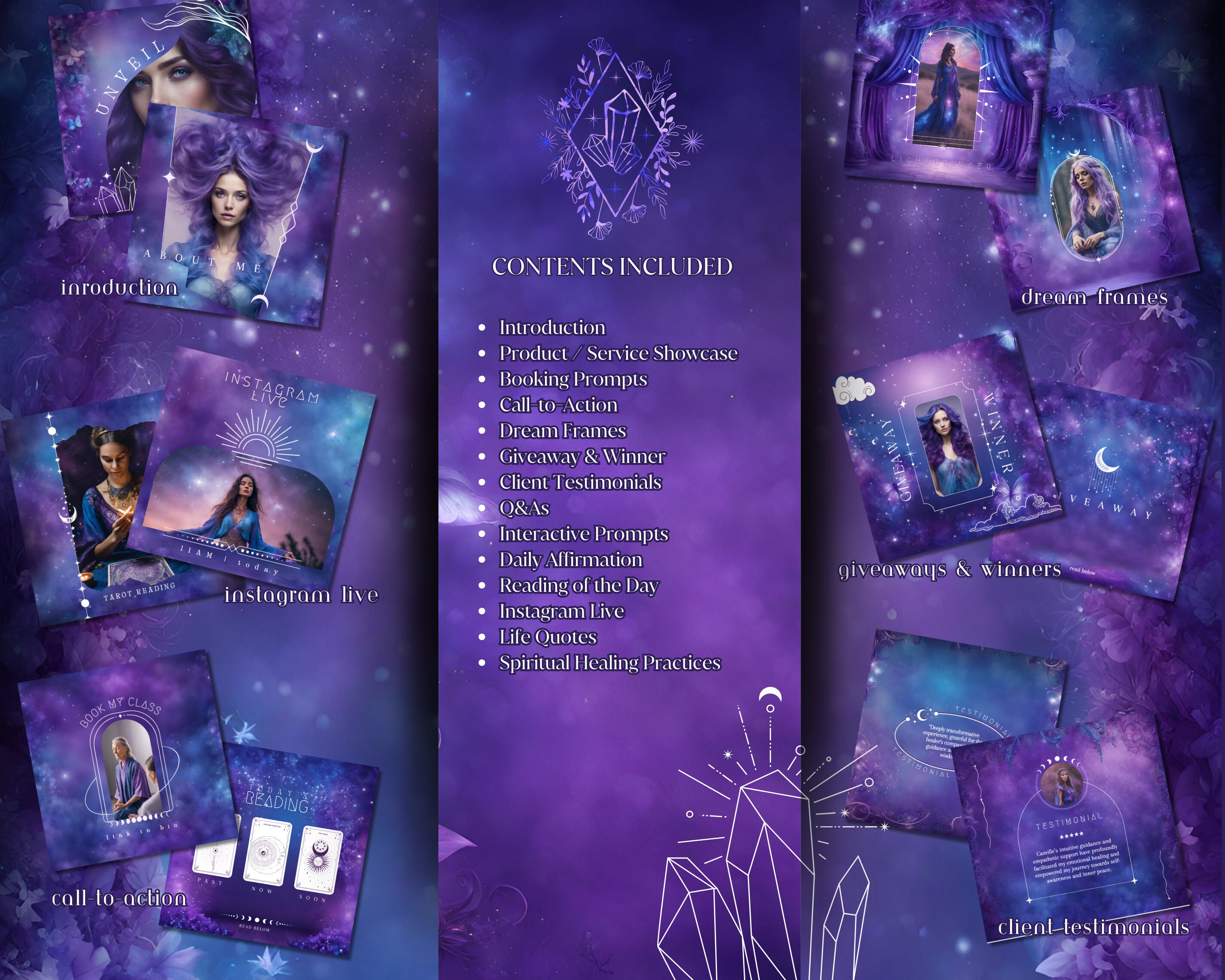 Spiritual Instagram Template, Mystic Instagram Templates for Business ...