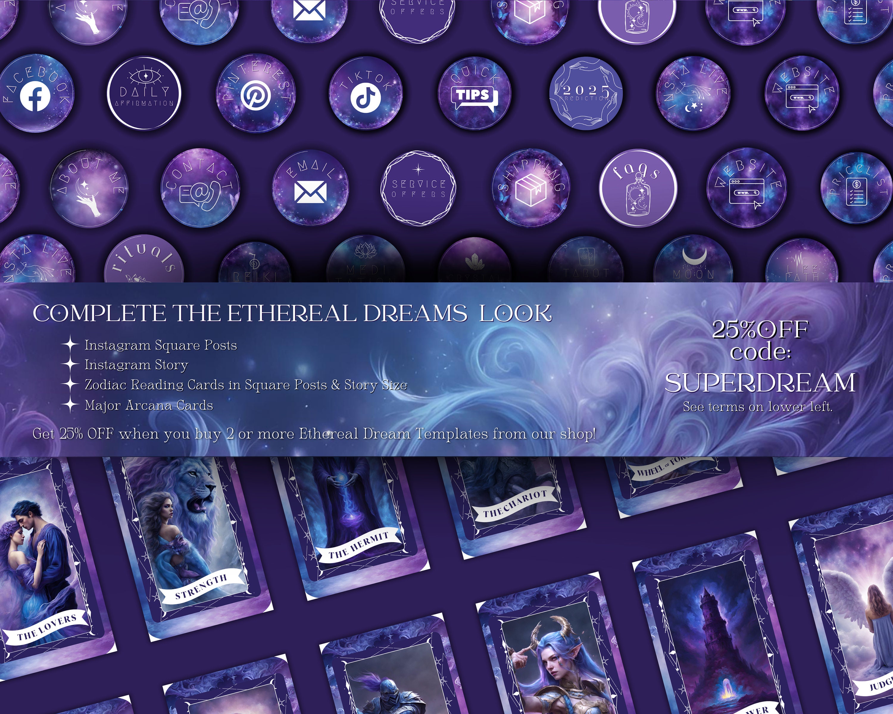 Mystic Instagram Story Template, Spiritual Instagram, Magical Instagram ...