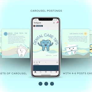 Dental Instagram Template Bundle for Dentist and Dental Clinic, With ...