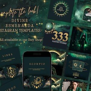Influencer Website Divine Esmeralda Spiritual Canva Webpage, Goddess ...