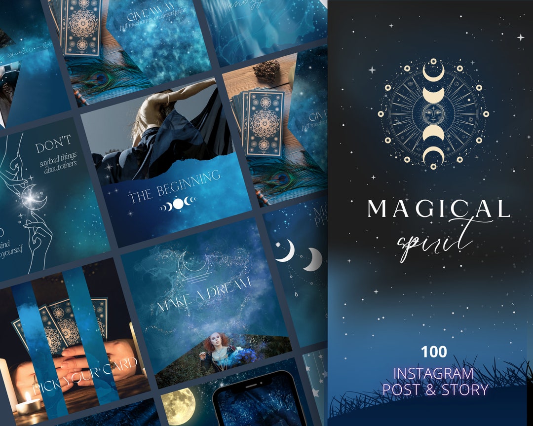 Magical Instagram Template, Spiritual Instagram Posts, Magical Social ...