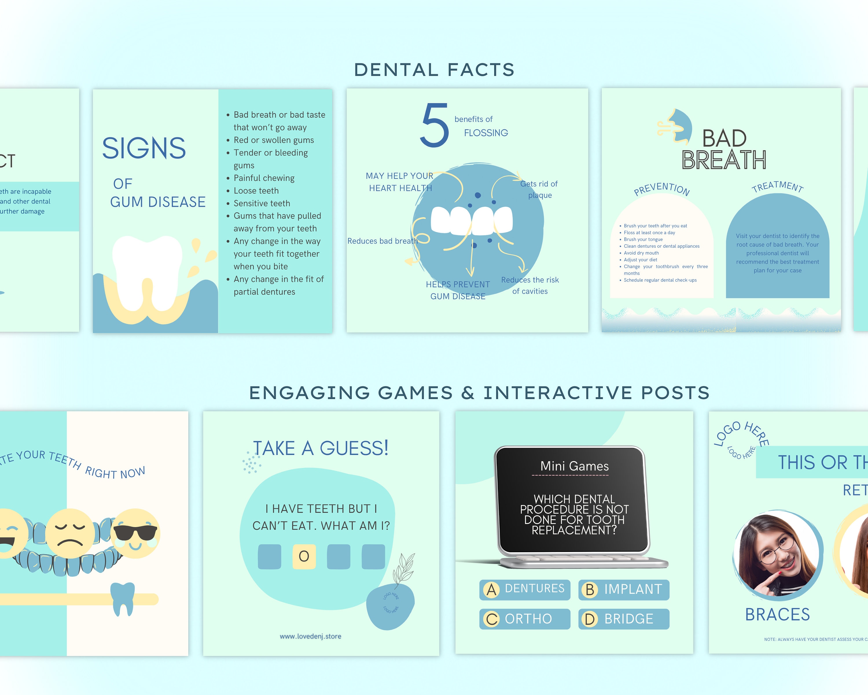 Dentist Instagram Templates Dental Clinic Dental Services - Etsy