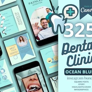 Dental Instagram Template Bundle for Dentist and Dental Clinic, With ...