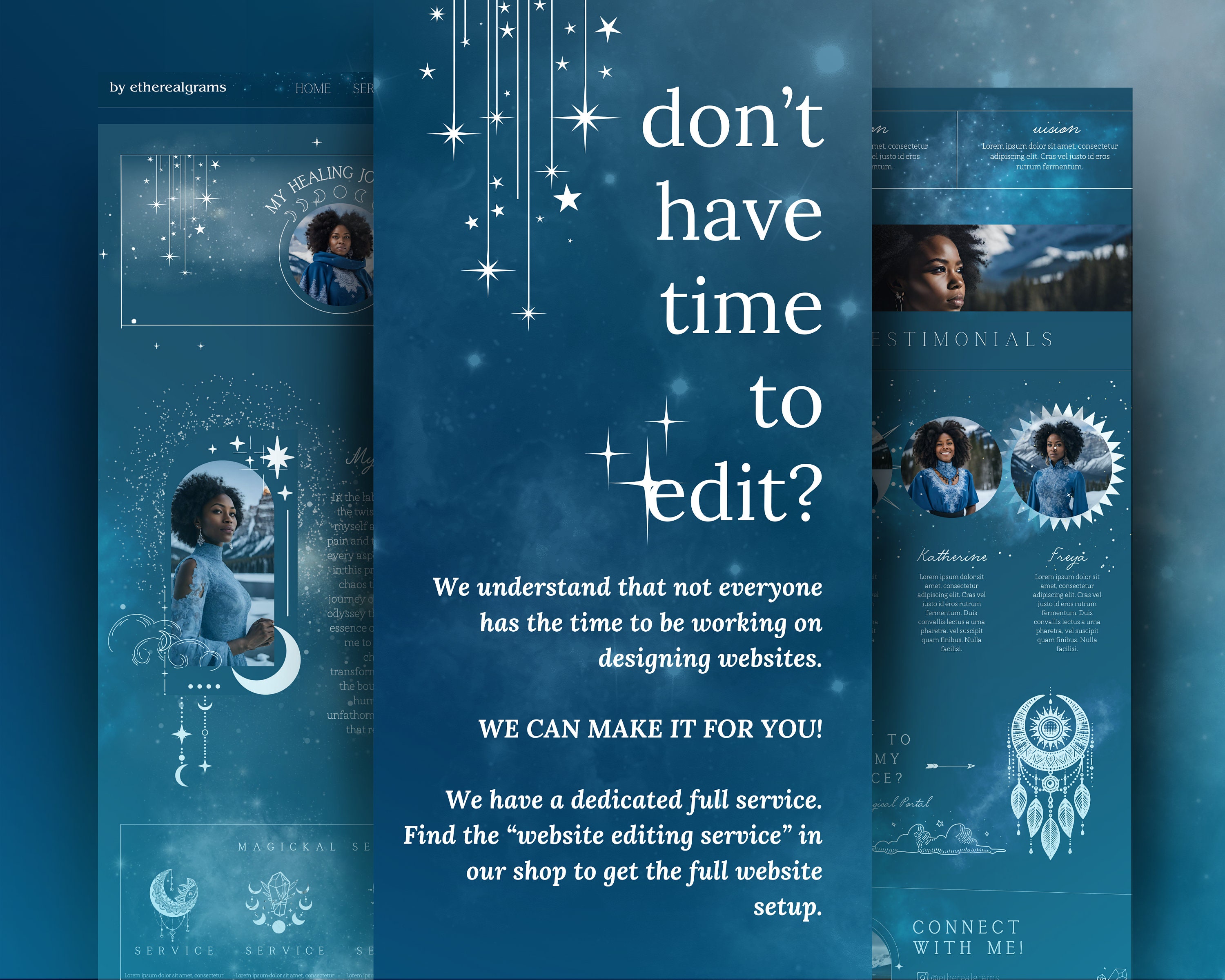 Manifest Magical Website Editable for Influencers, Coaches, Artists and ...