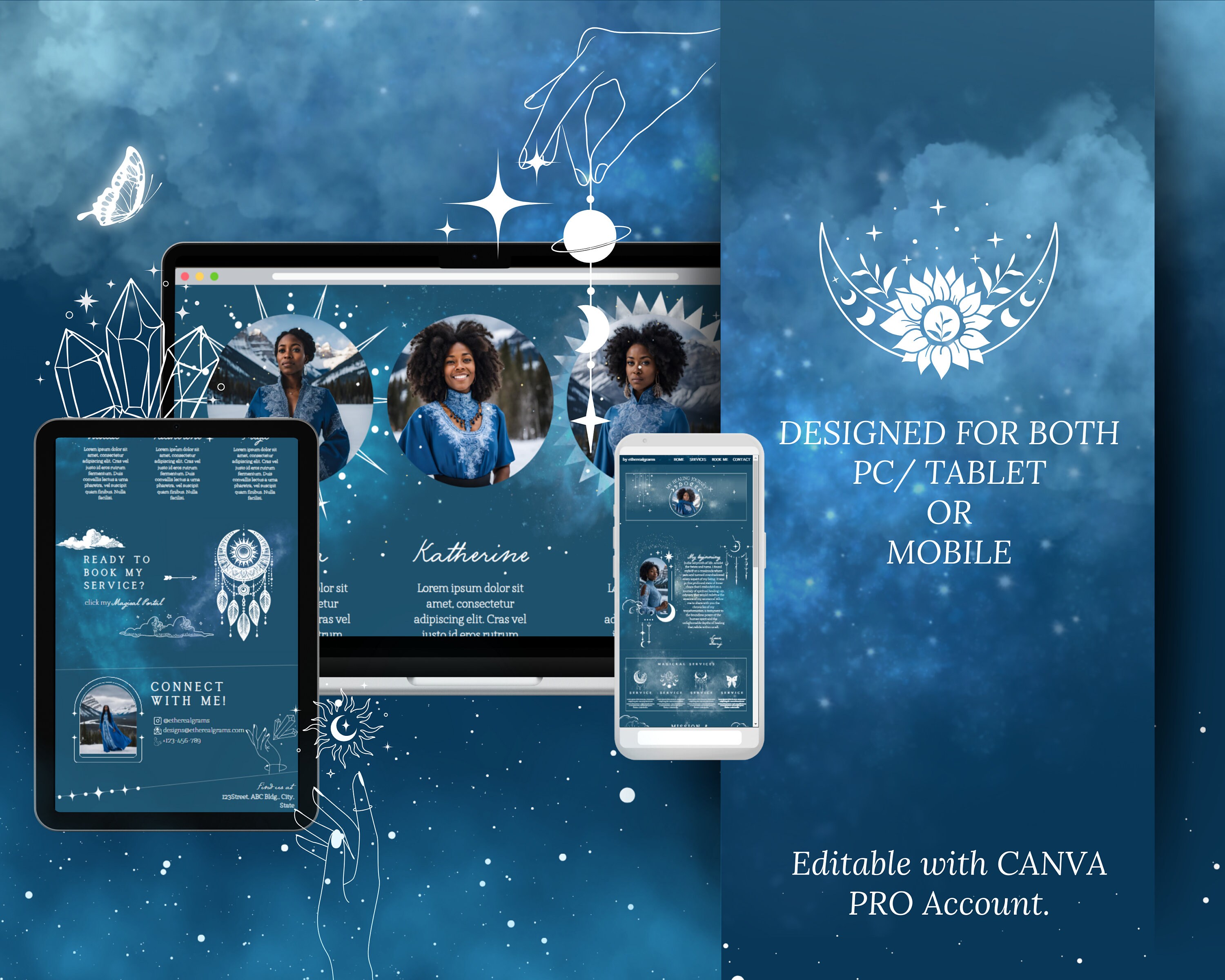 Manifest Magical Website Editable for Influencers, Coaches, Artists and ...