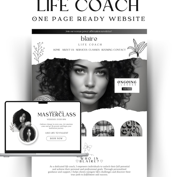Canva Coach Website Template - Etsy