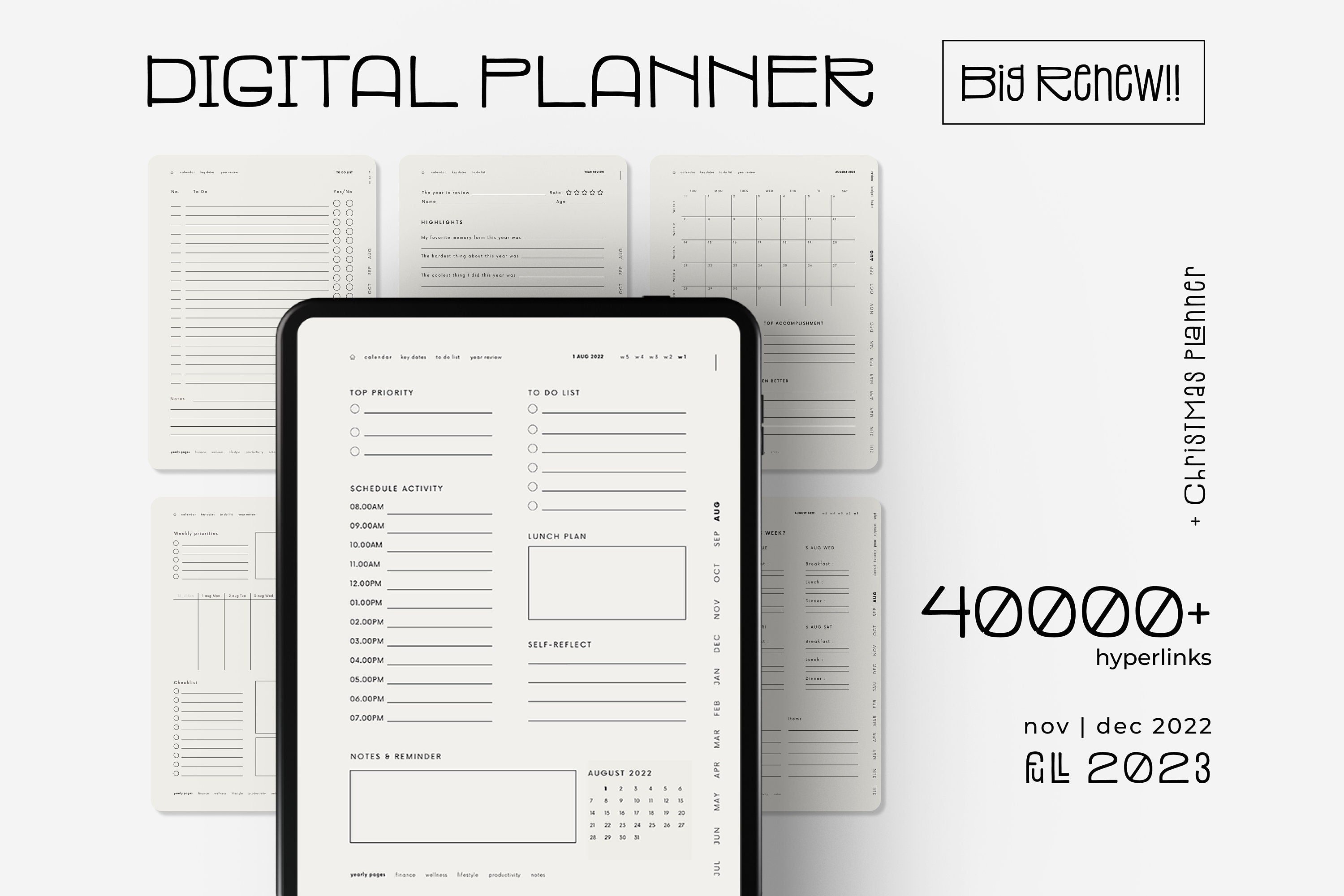 Digital Planner Nov Dec 2022 Full 2023 Life Planner - Etsy