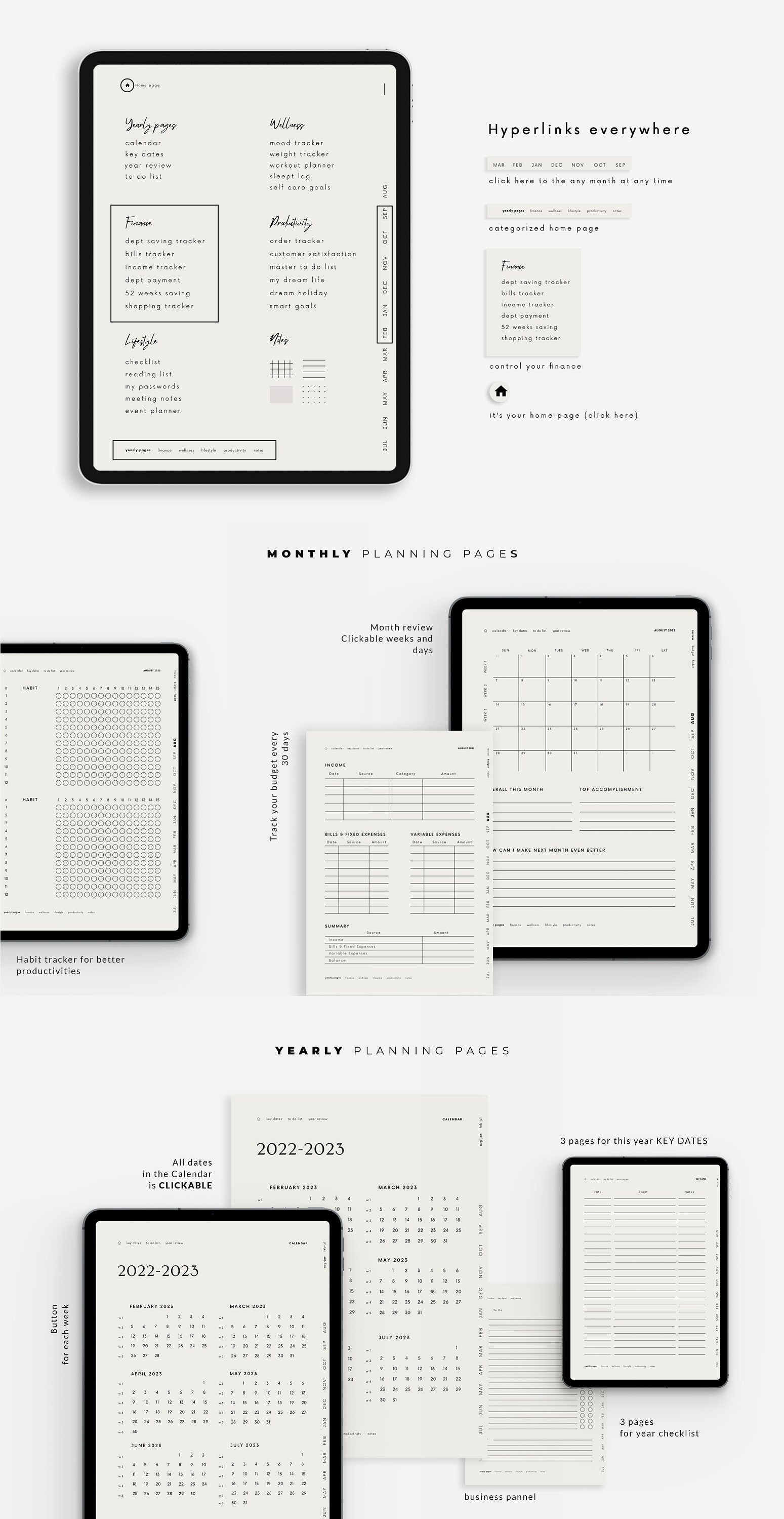 Digital Planner Nov Dec 2022 Full 2023 Life Planner - Etsy