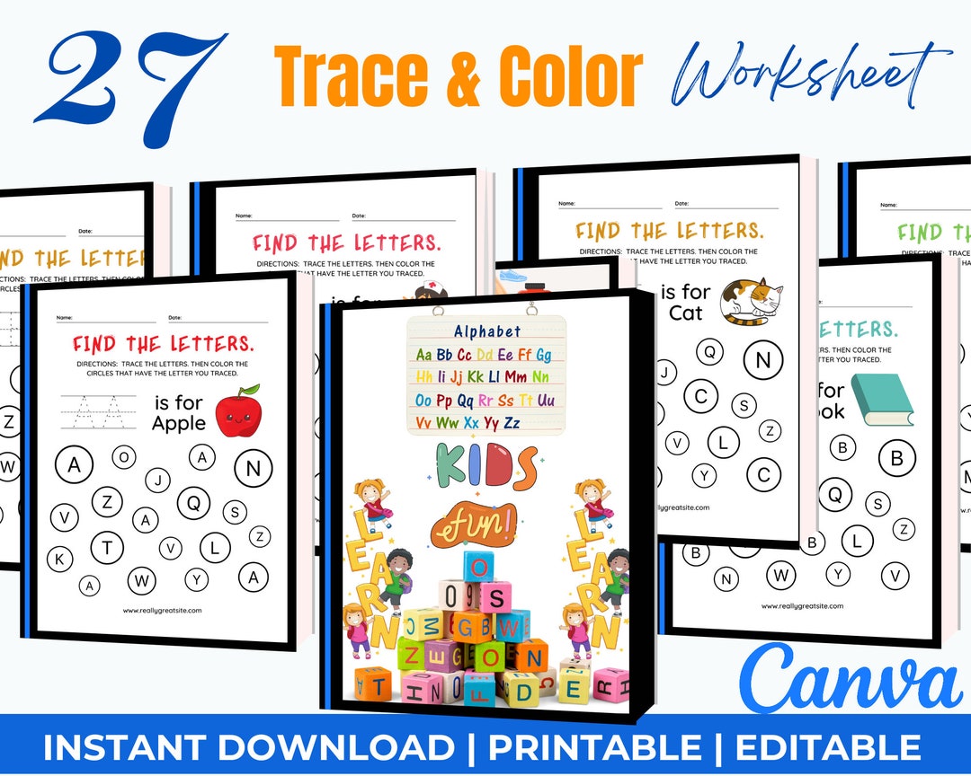 Kids Planner | Editable in Canva - Printable Kids Planner, Kids Log ...