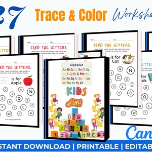 Kids Planner | Editable in Canva - Printable Kids Planner, Kids Log ...