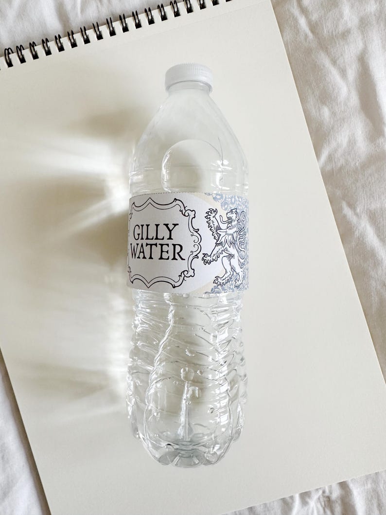 Printable Gilly Water Bottle Labels: Wizard Party Decor (digital ...