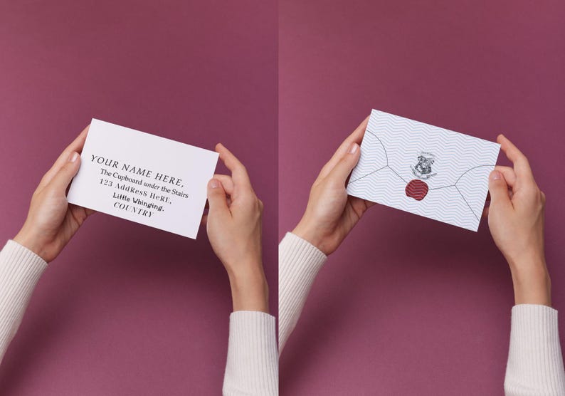 Mock Magical Wizard Party Letter Envelopes, Admittance Letter Envelopes ...