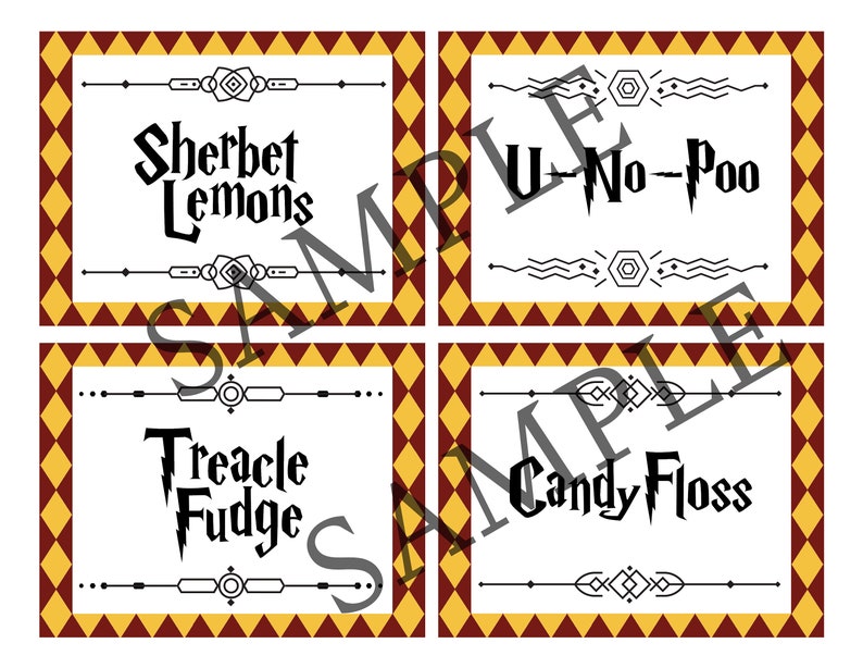 Wizard Party Food Labels DIGITAL DOWNLOAD Printable, Magic School Food ...