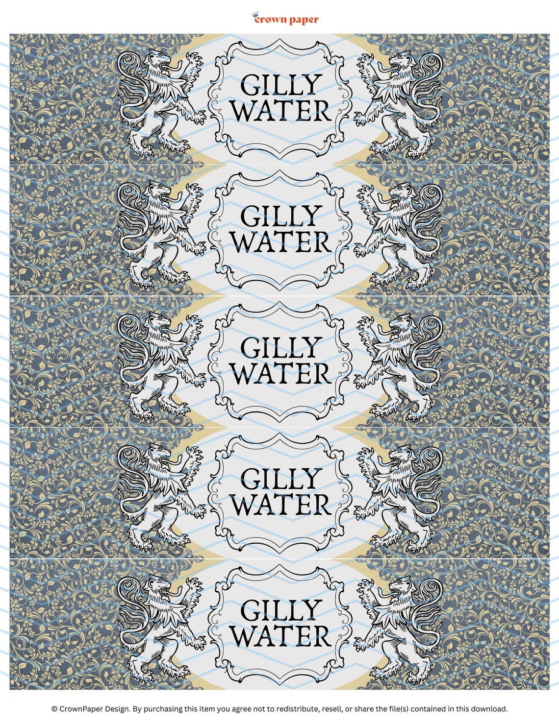 Printable Magic Water Bottle Labels, Gilly Water Label, Wizard Party ...