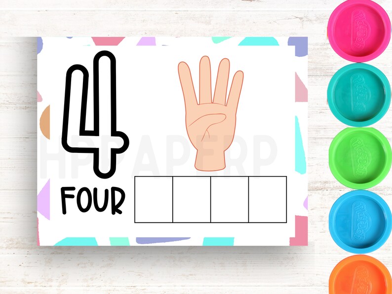 Play-doh Mats Printable Digital Download - Numbers/counting - Etsy