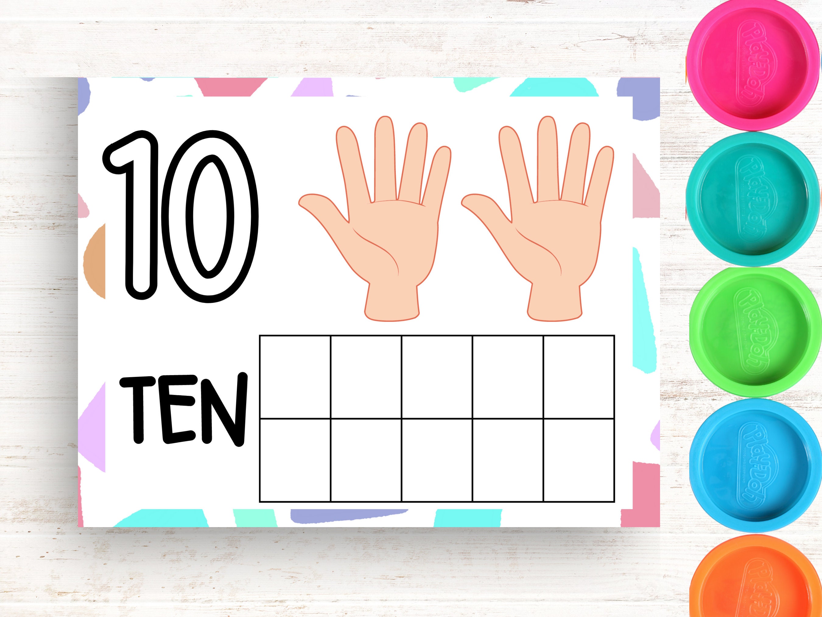 Play-doh Mats Printable Digital Download - Numbers/counting - Etsy