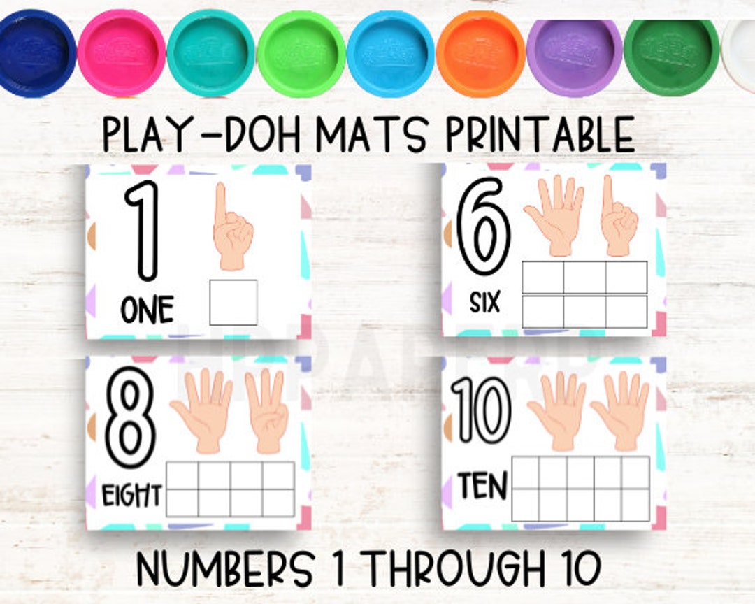 Play-doh Mats Printable Digital Download - Numbers/counting - Etsy