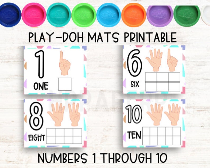 Play-doh Mats Printable Digital Download - Numbers/counting - Etsy